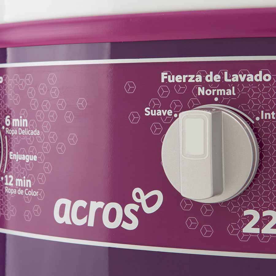 Lavadora manual de una tina redonda 22kg Morada - Acros México
